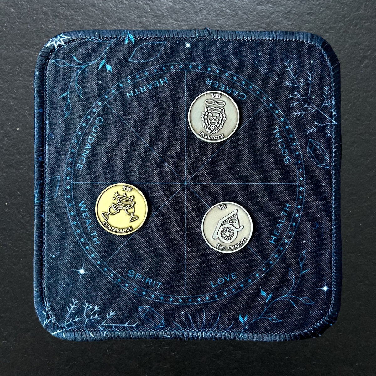Mini Neoprene Divination Mat - Black General Wheel – Mystic Midnight